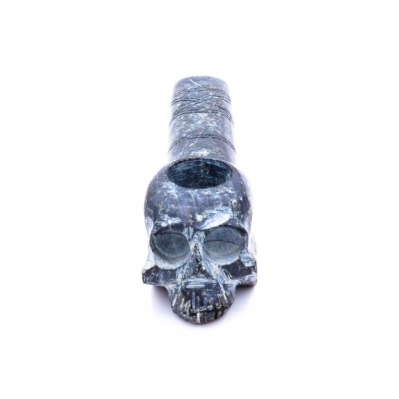 Peruvian Cusco Stone 5" Hand Carved Skull Smoking Pipe – The Stash Shack